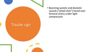 Twelve eponymous signs of aortic regurgitation | PPTX