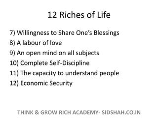 Do you want to know the 12 Riches of Life ? | PPTX