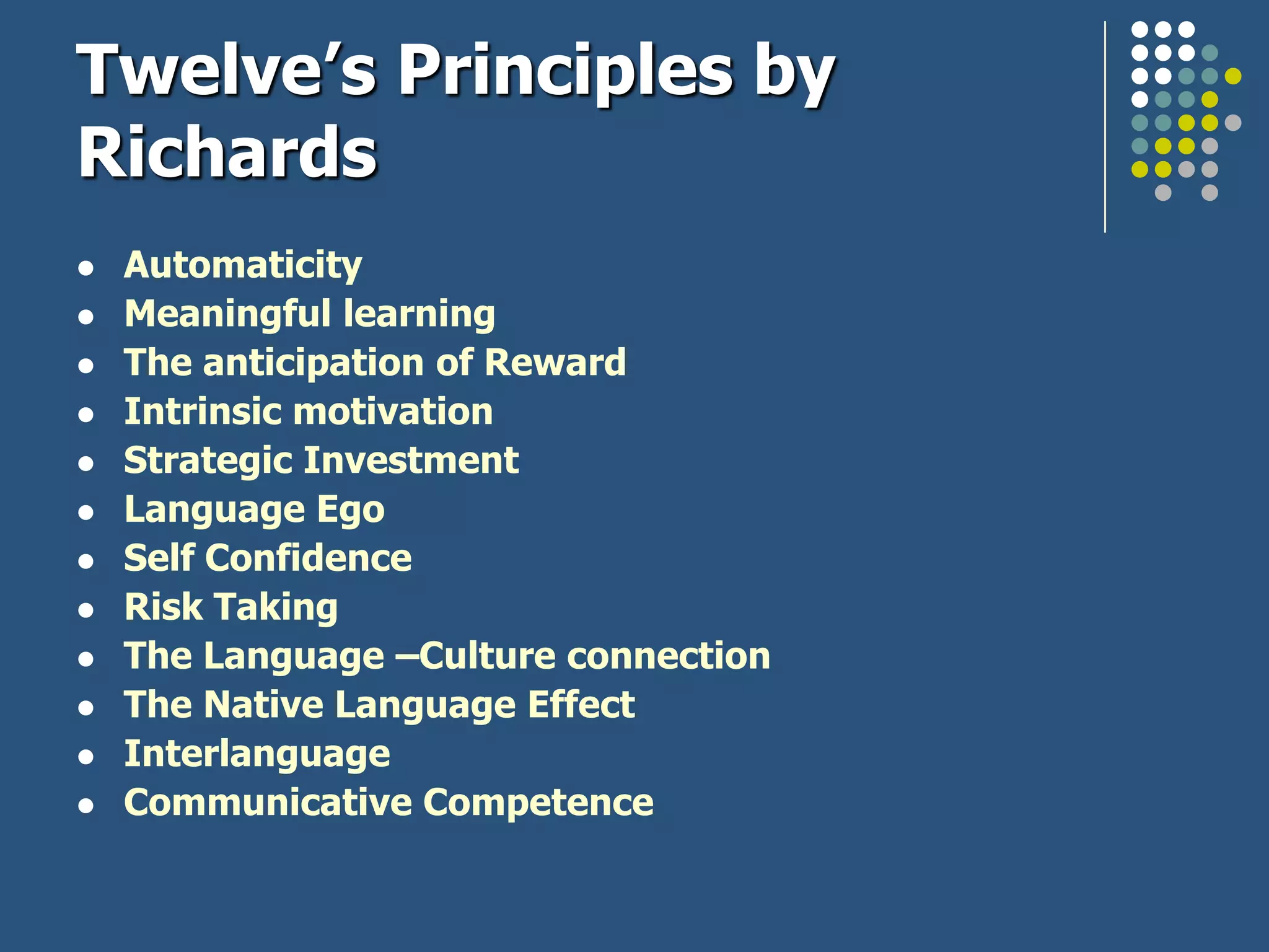 Twelve's principles and macros strategies | PPTX | Education