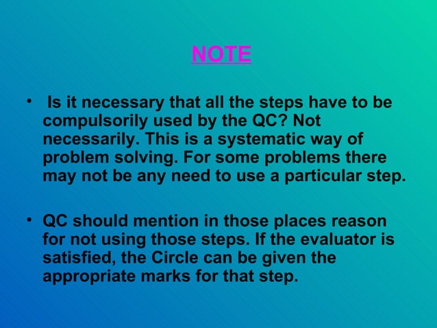 Twelve steps of qc | PPT | Science