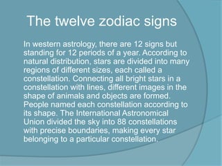 Twelve zodiac signs | PPTX