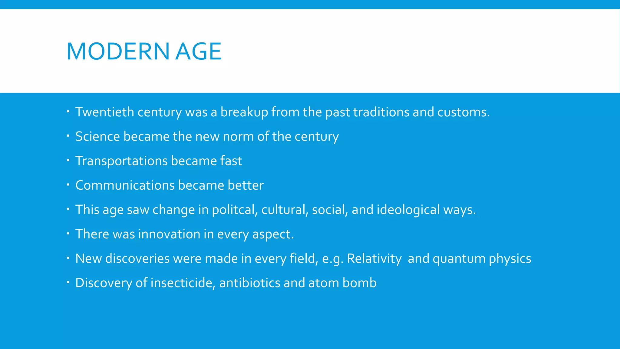 Twentieth century introduction | PPTX