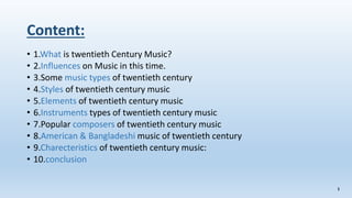 Twentieth Century Music | PPT
