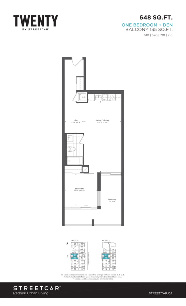 Twenty Gladstone Floorplans