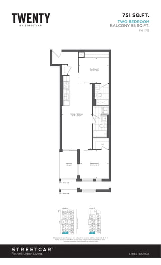 Twenty Gladstone Floorplans