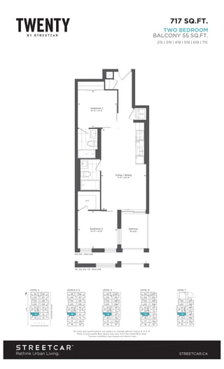 Twenty Gladstone Floorplans