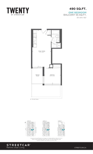 Twenty Gladstone Floorplans