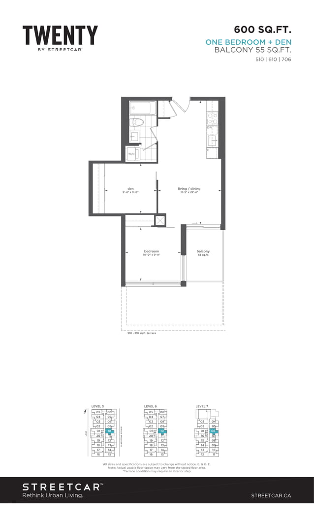 Twenty Gladstone Floorplans