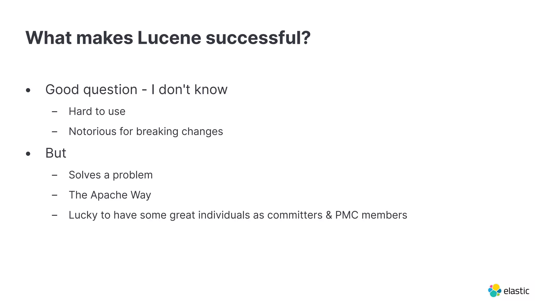 Twenty years of Apache Lucene | PPT