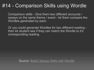 Twenty Five Interesting Ways To Use Wordle In | PPT