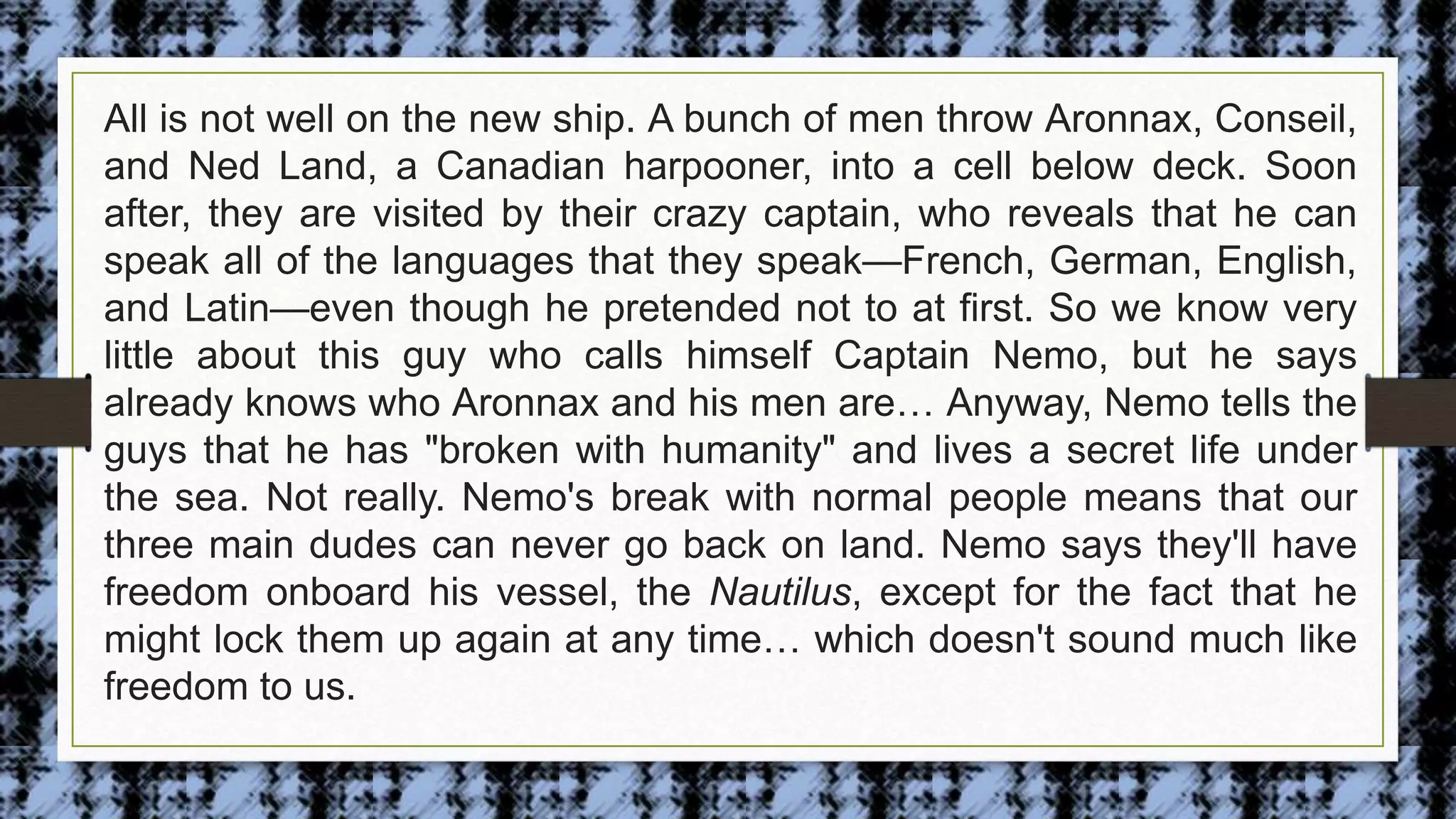 Twenty thousand leagues under the sea | PPTX