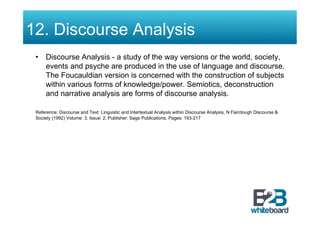 Twenty Two Qualitative Data Methods | PPT