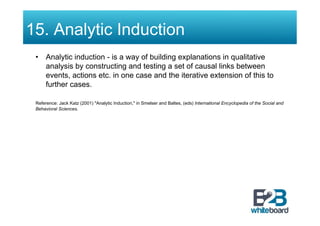 Twenty Two Qualitative Data Methods | PPT