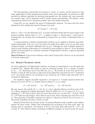 Twenty years of attacks on the rsa cryptosystem | PDF