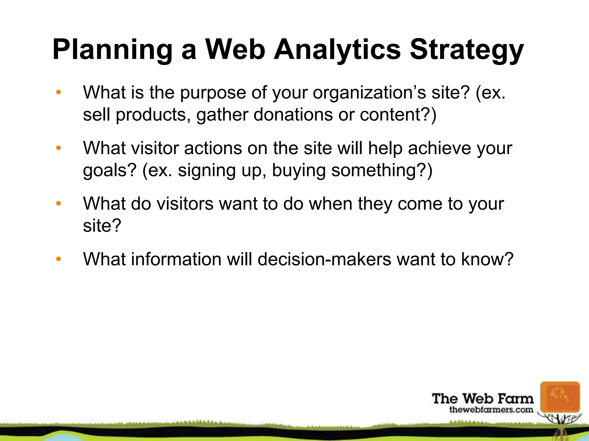Web Analytics 101 - ChicagoCOUNTS | PPT