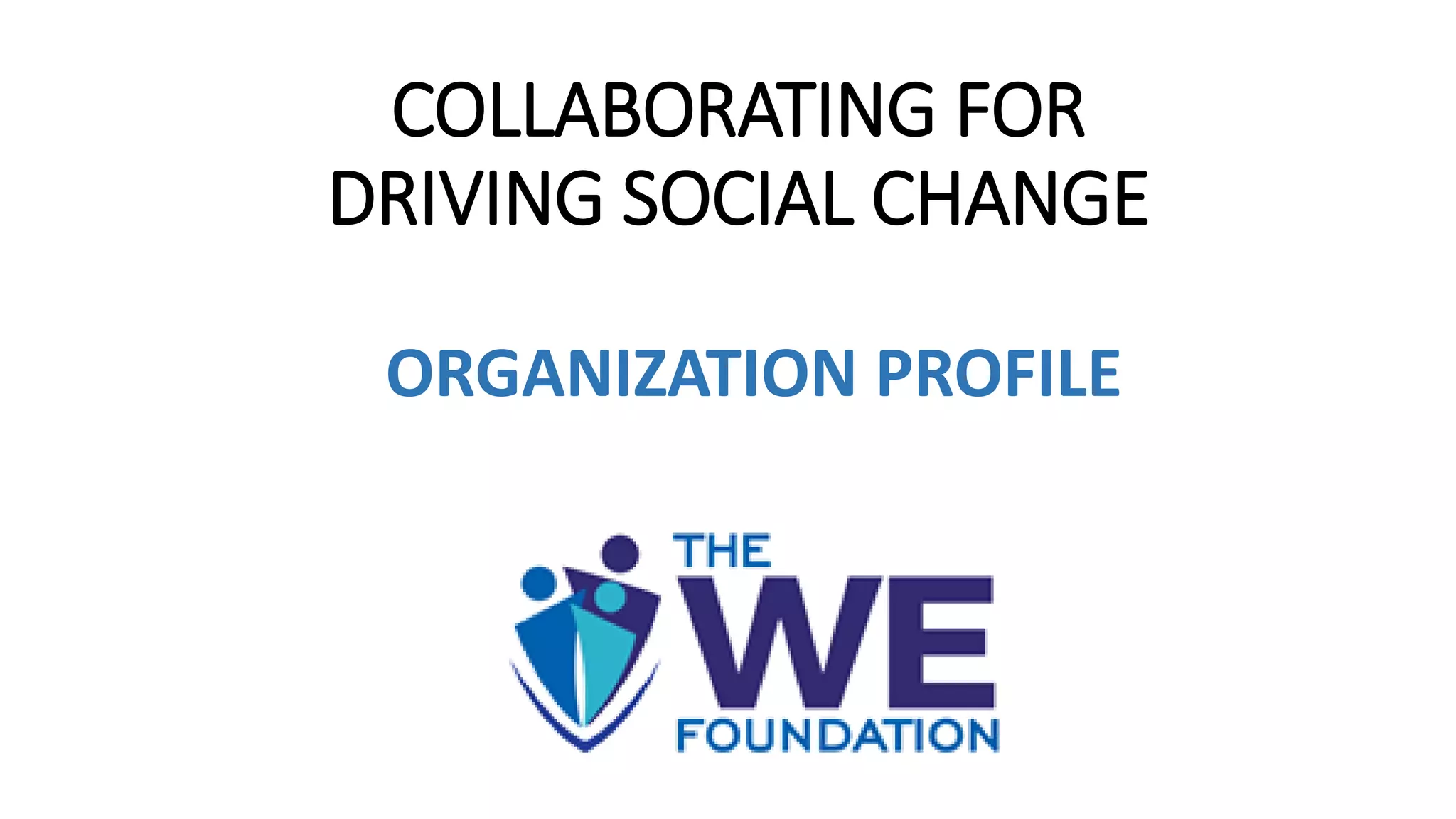 The We Foundation- Non-profit Organization | PDF