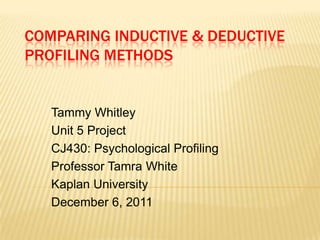 T whitley unit 5 project | PPTX