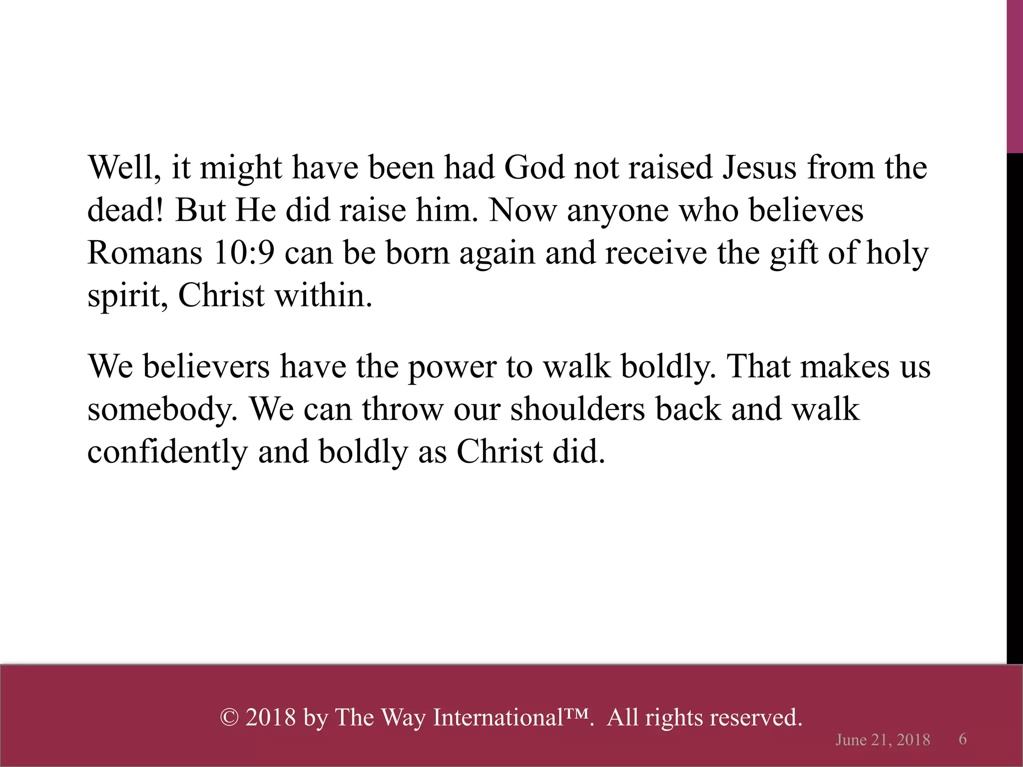 Boldly Walking with Power | PPT