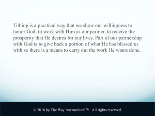 Why Tithe and Why Abundantly Share? | PPTX