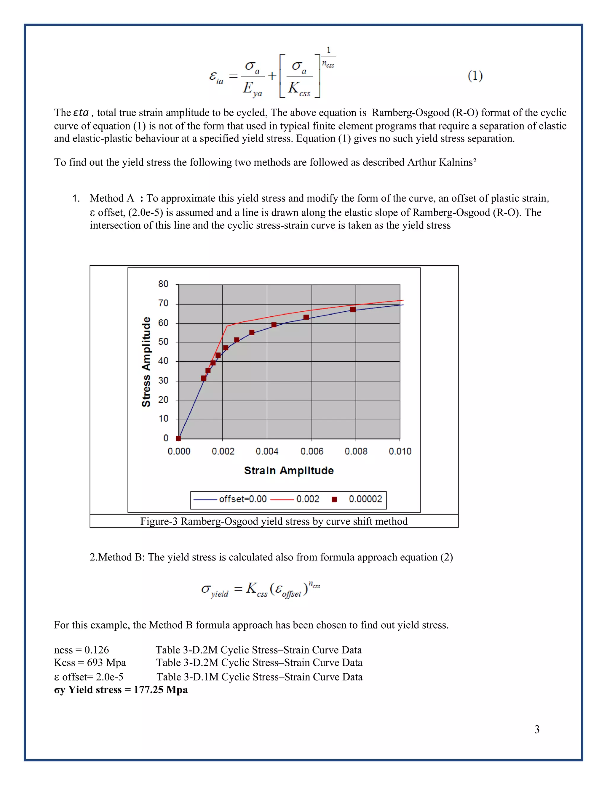 Twice yield method for assessment of fatigue life assesment of pressure swing adsorber (psa ...