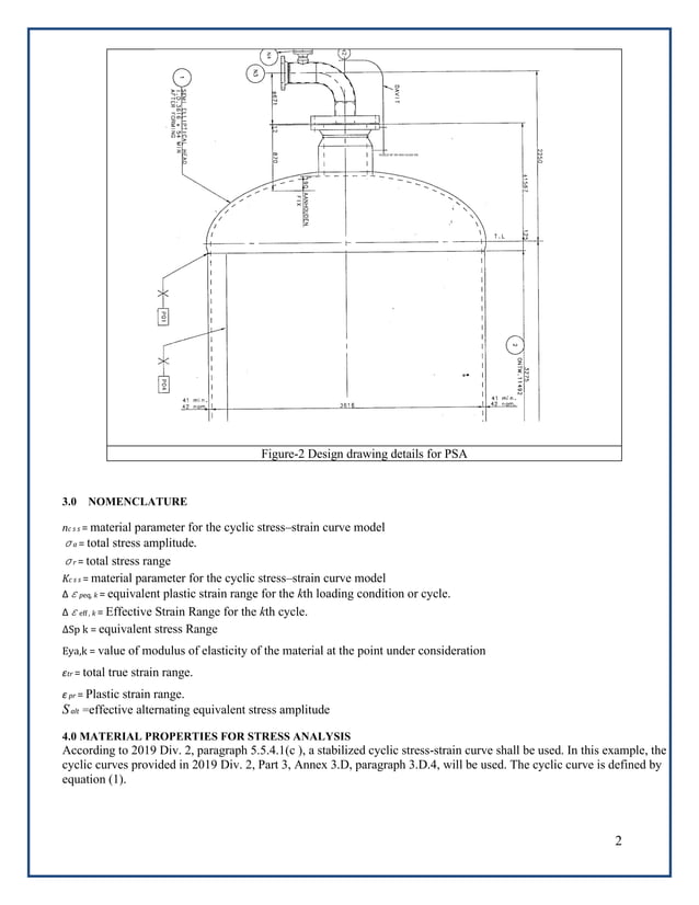 Twice yield method for assessment of fatigue life assesment of pressure swing adsorber (psa ...