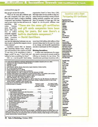 Twice As Much Incentive - Sales and Marketing Mag 2002 | PDF | Non-Profit Organizations | Industries