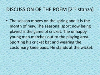 Twice a week the winter thorough second stanza | PPT