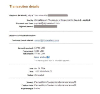 Twickerz payment proof | PPT