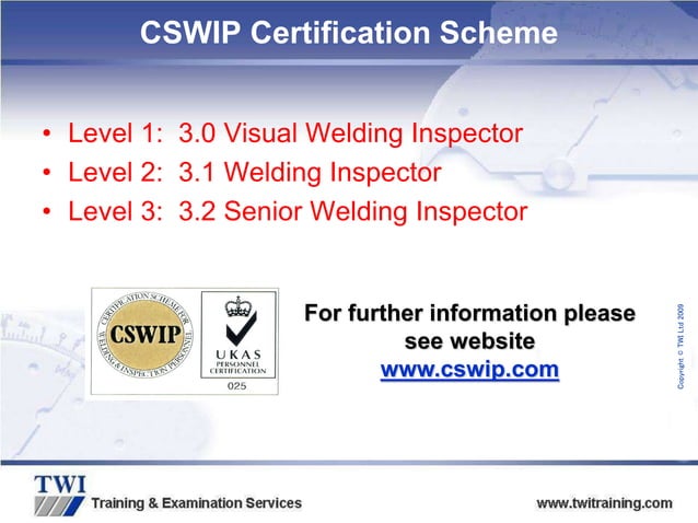 TWI CSWIP 3.1 00 Introduction (1).ppt | Careers