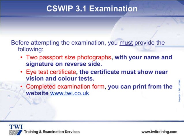 TWI CSWIP 3.1 00 Introduction (1).ppt | Careers