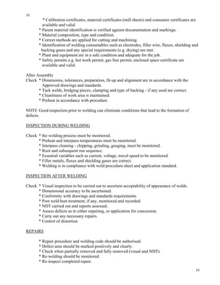 Twi cswip welding inspection notes and questions | PDF