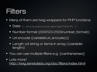 Powerful and flexible templates with Twig | PPT