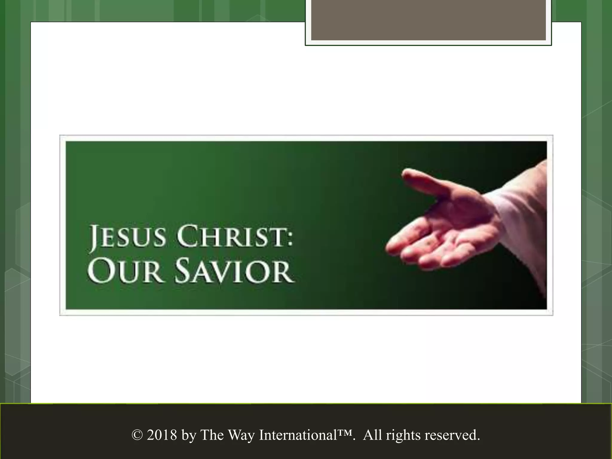 Jesus Christ: Our Savior | PPTX