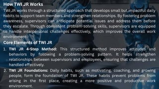 TWI Job Relations Unlocking Potential and Building Stronger Teams. | PPT
