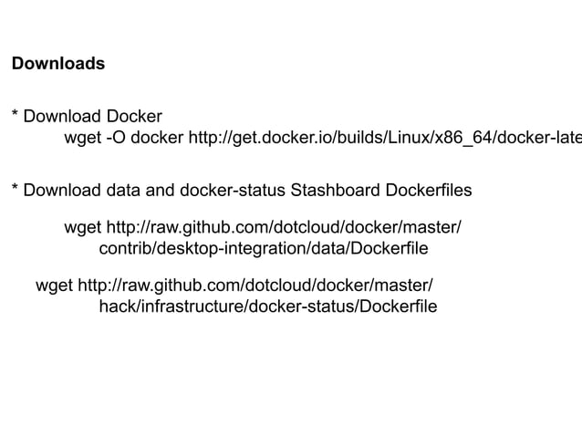 Dockerizing Stashboard | PPT