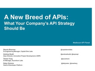 TwilioCon 2013 API Panel with Capital One, ESPN, Accenture, Mashery | PPTX