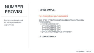 Twilio Signal 2016 Build Your Own Cloud Enterprise VoIP | PPT