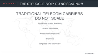 Twilio Signal 2016 Build Your Own Cloud Enterprise VoIP | PPT