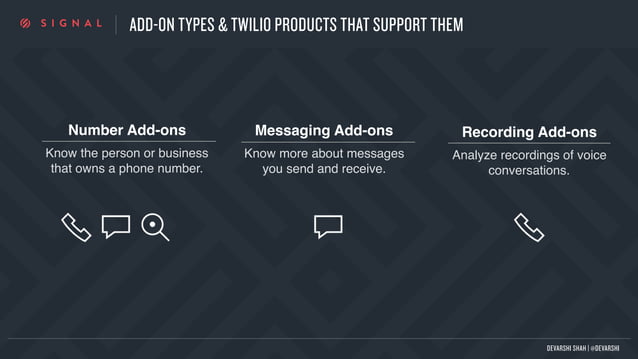 Twilio Signal 2016 Using Add-ons | PPT