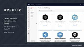 Twilio Signal 2016 Using Add-ons | PPT