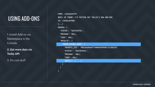 Twilio Signal 2016 Using Add-ons | PPT