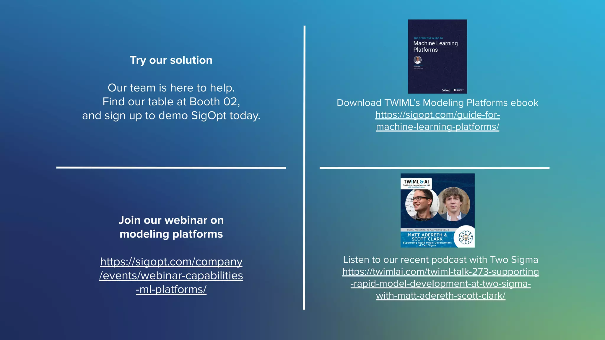 Modeling at Scale: SigOpt at TWIMLcon 2019 | PDF
