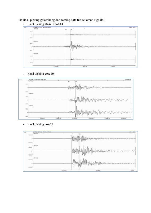 langkah - langkah picking gelombang p dan s dengan software seisgram | DOCX