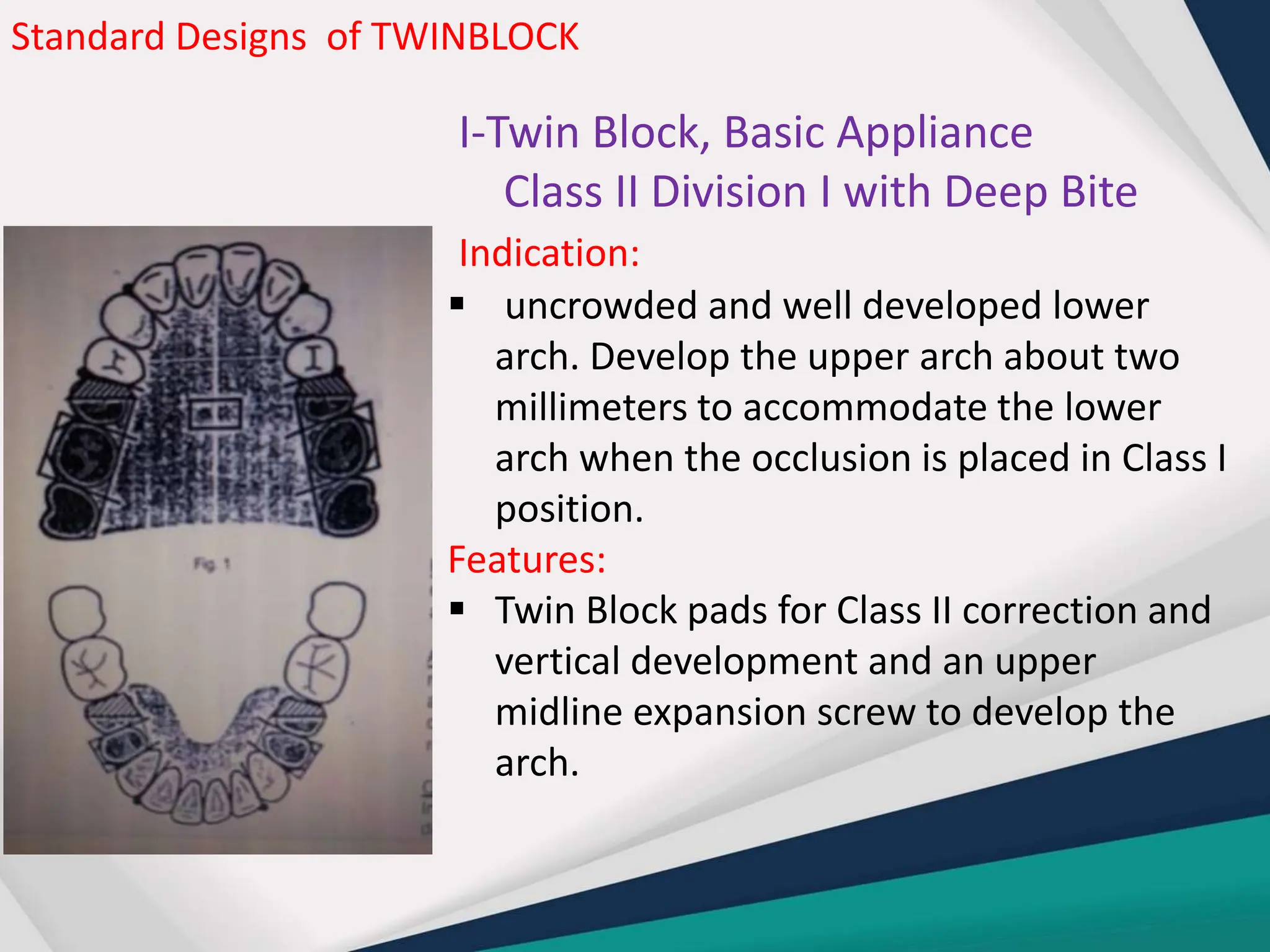 Twin Block appliance in orthodontics .pptx