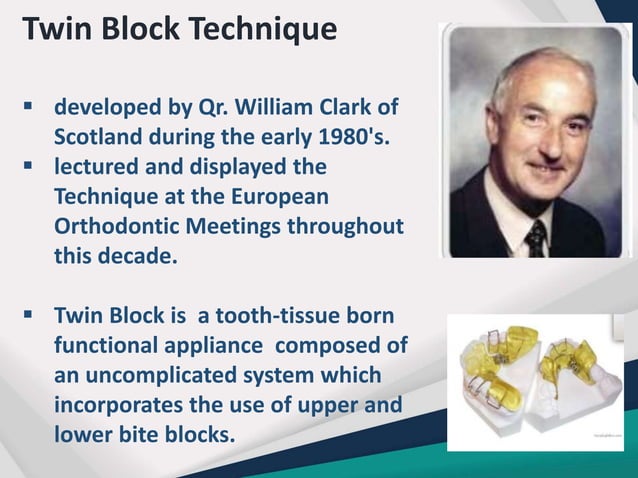 Twin Block appliance in orthodontics .pptx | Dental Health | Diseases ...