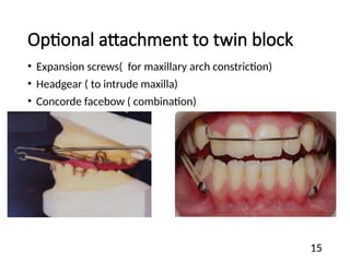 Twin Block appliance(Orthodontics appliance for skeletal correction | PPTX