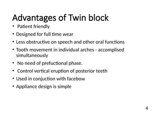 Twin Block appliance(Orthodontics appliance for skeletal correction | PPTX