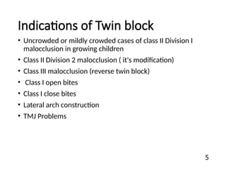 Twin Block appliance(Orthodontics appliance for skeletal correction | PPTX