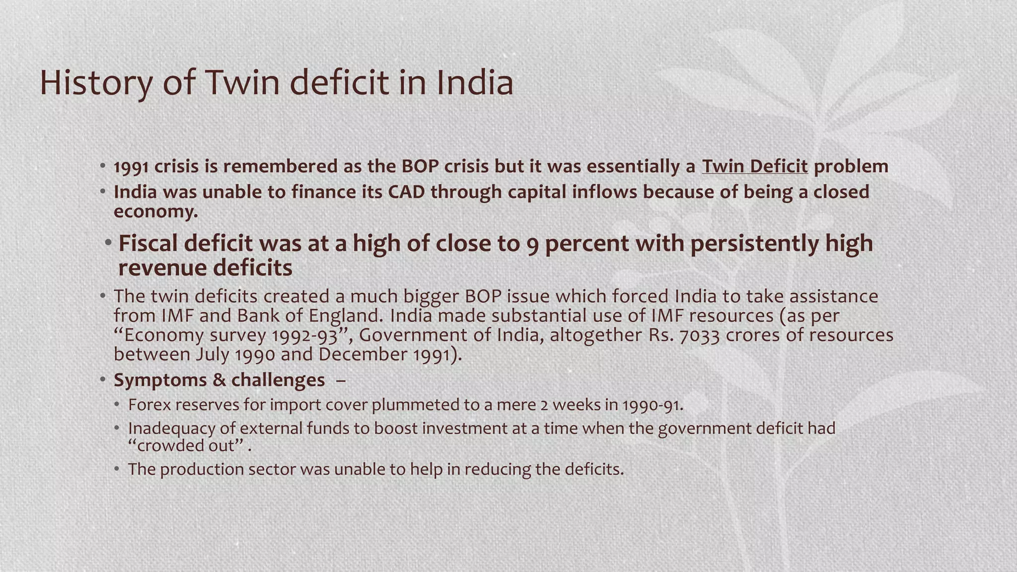 Twin deficit of indian economy | PPTX