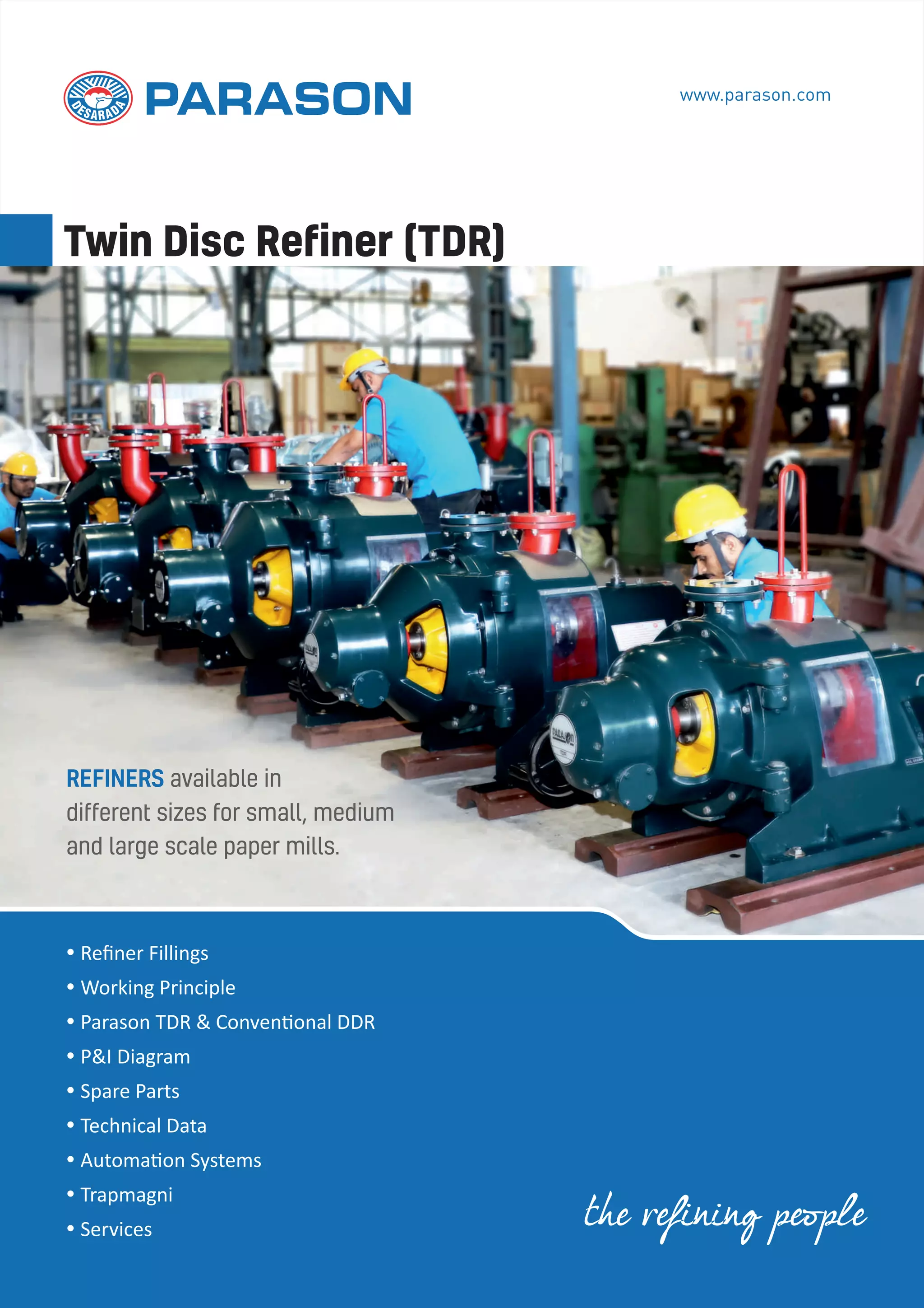 Best Performing Twin Disc Refiners For Pulp and Paper Machine | PDF
